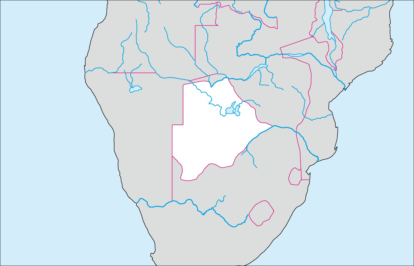 ボツワナの白地図 | Blank Maps of Respective Nations